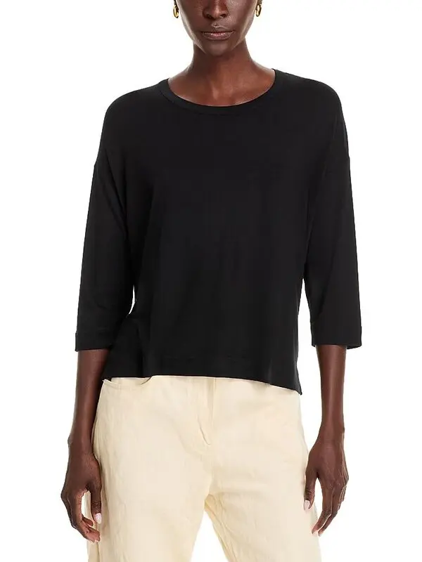 Majestic Filatures Soft Touch Relaxed Crewneck Tee - Noir
