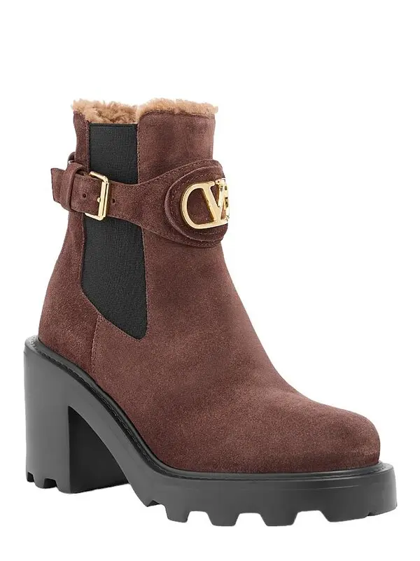 Valentino Garavani Vlogo Beatle Booties - Brown