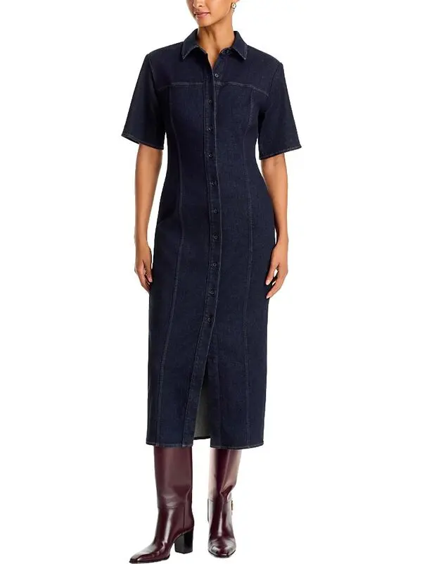 Rag & Bone Lenna Cotton Stretch Denim Dress - Darkrinse