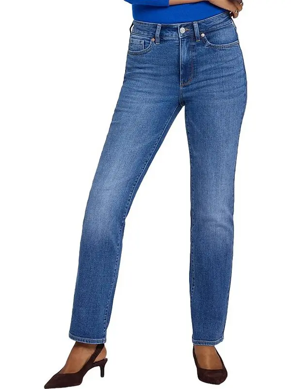 NYDJ Marilyn Cotton Blend Marilyn Straight Jeans - Yarrow