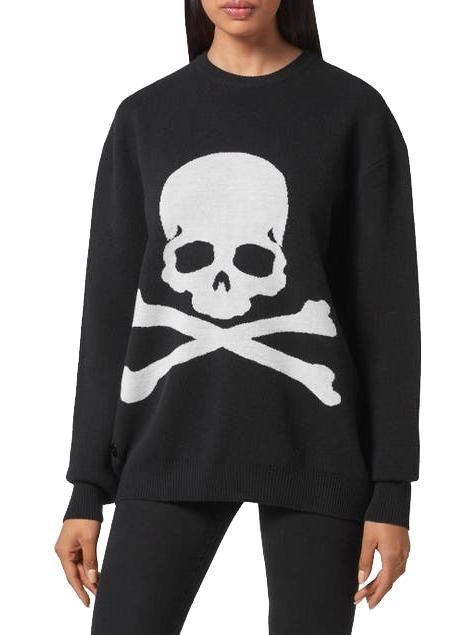 Philipp Plein Pullover Round Neck Skull&bones - Black