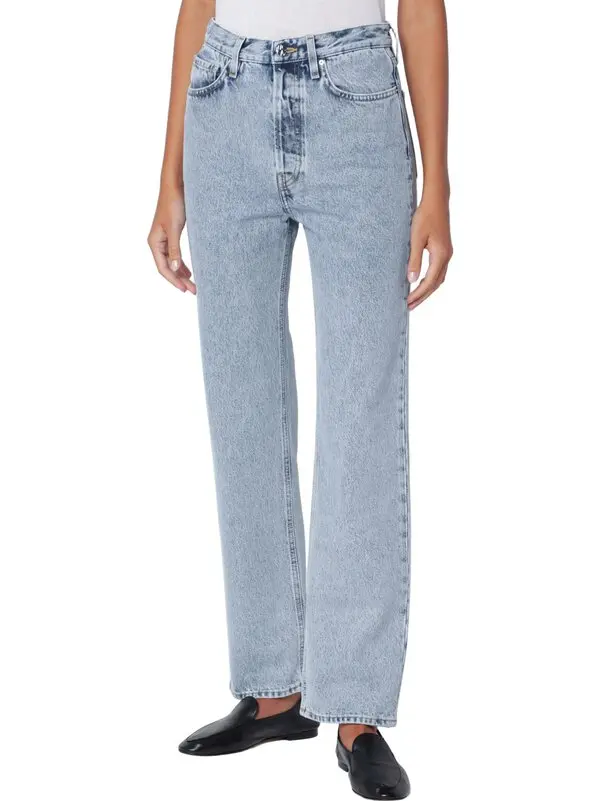 TOTEME Classic Blue Jeans In Organic Cotton - Light Blue