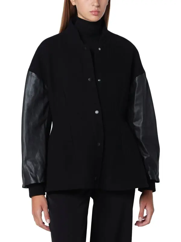 TOTEME College Jacket In Wool And Cashmere Blend - Black