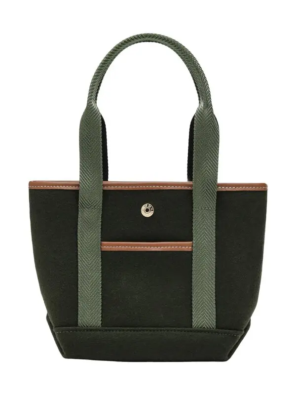 Rue De Verneuil Club S Olive Flannel Tote Bag - Green