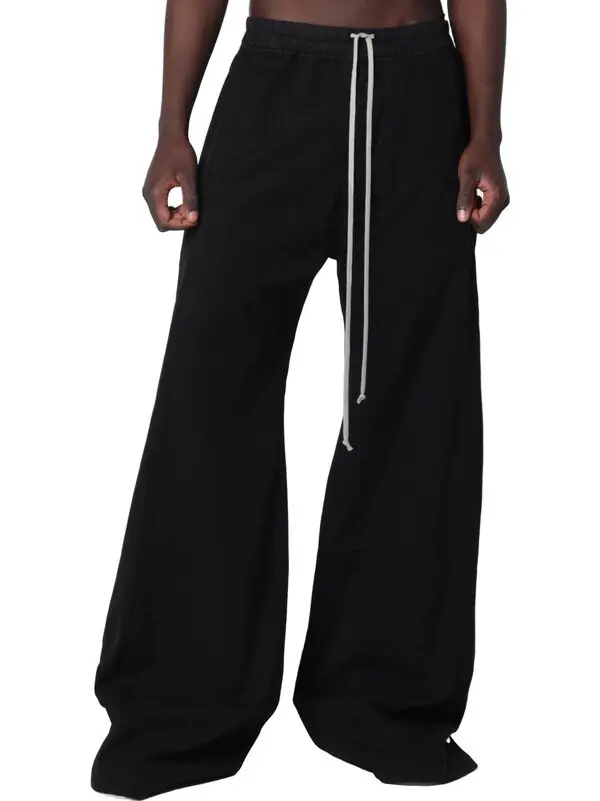Rick Owens Pusher Trousers In Cotton - Black