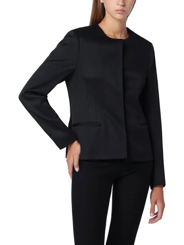 Loulou De Saison Ema Jacket In Virgin Wool Blend - Black