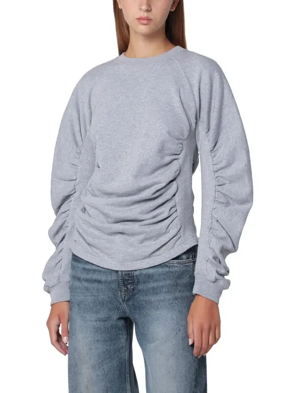 JW Anderson Gray Mélange Sweatshirt In Cotton - Grey