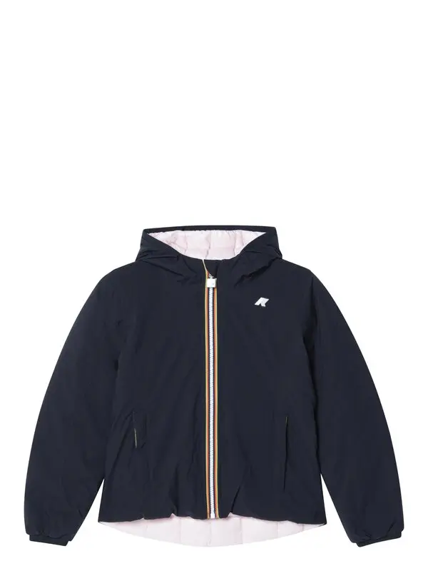 K-WAY Reversible Blue/light Pink Down Jacket - Multicolor