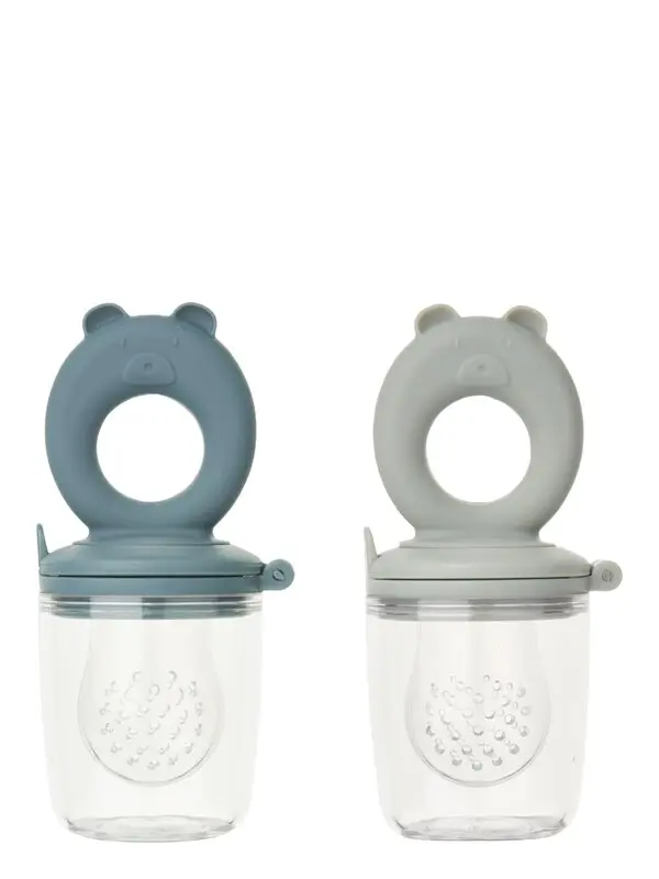 LIEWOOD Set Of Two Miranda Food Containers In /grey - Blue