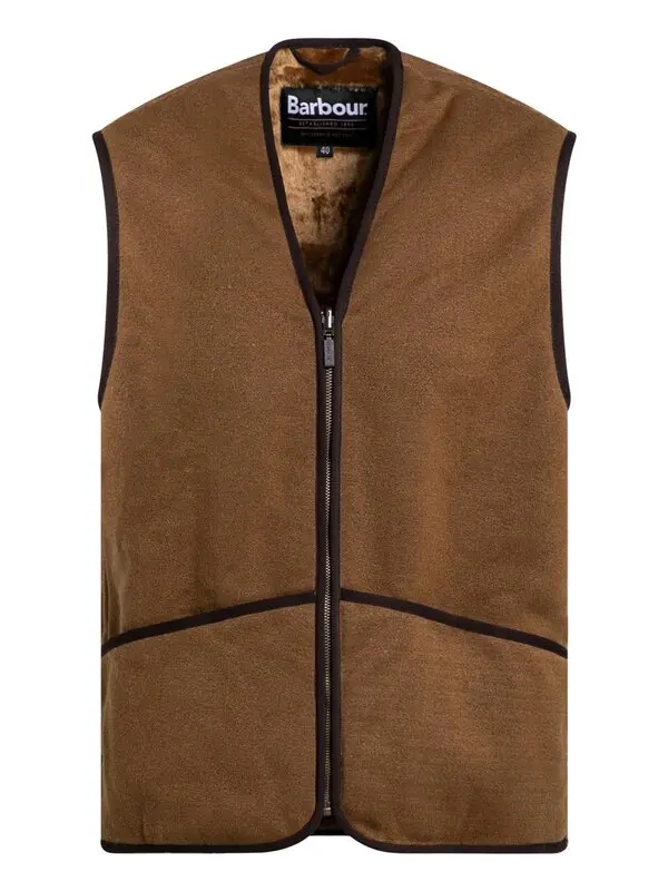 Barbour Zip-up Fleece Vest - Brown