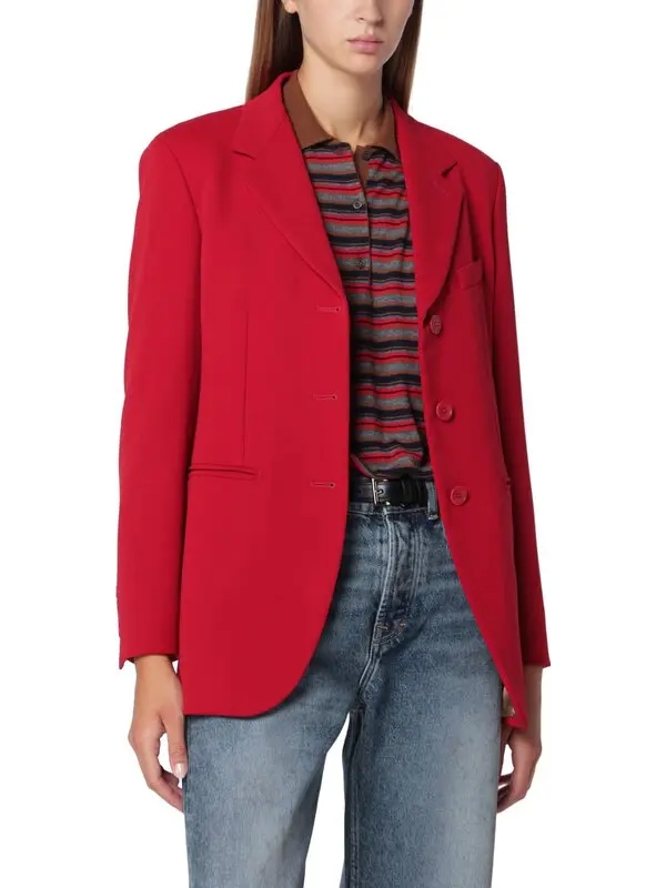 Max Mara Wool Cady Blazer - Red