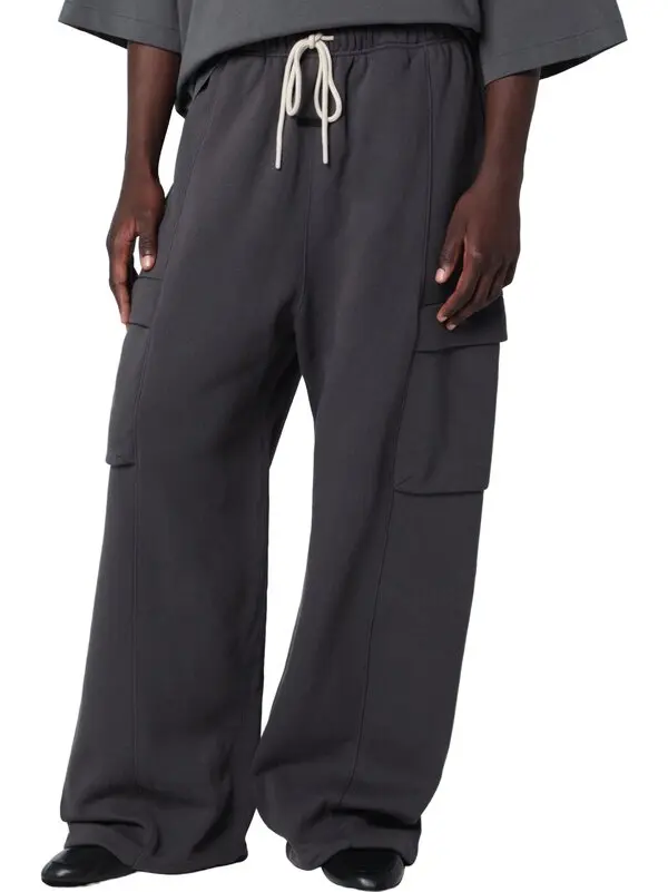 Fear Of God Iron Cargo Jogging Trousers In Cotton Fleece - Grey