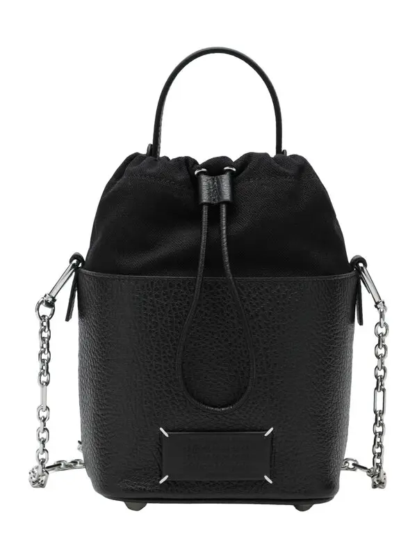 MAISON MARGIELA 5ac Small Leather Bucket Bag - Black