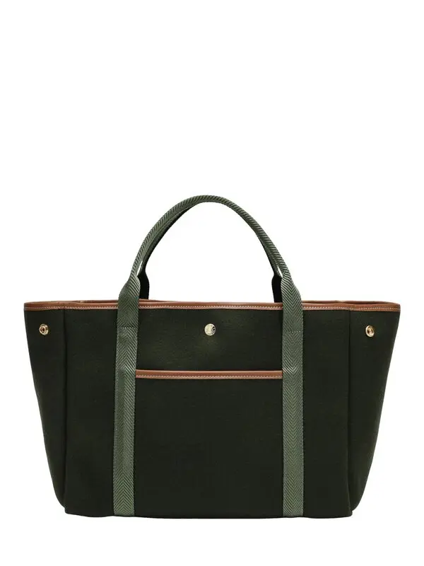 Rue De Verneuil Olive Traversée M Felt Tote Bag - Green