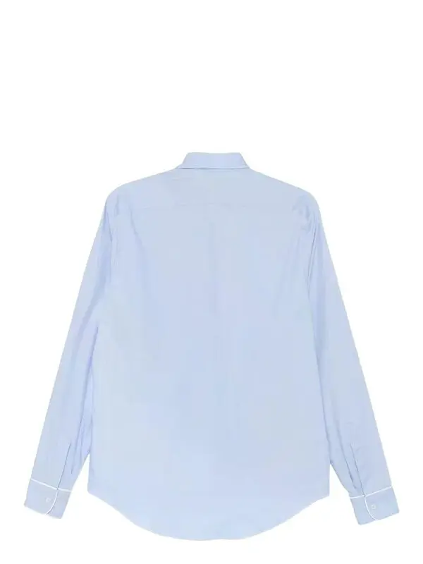 MAISON JEJIA Mami Piped-trim Chest-pocket Shirt - Blue