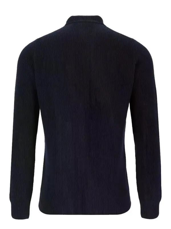 Al Duca D'aosta Ribbed-knit Polo Shirt - Blue
