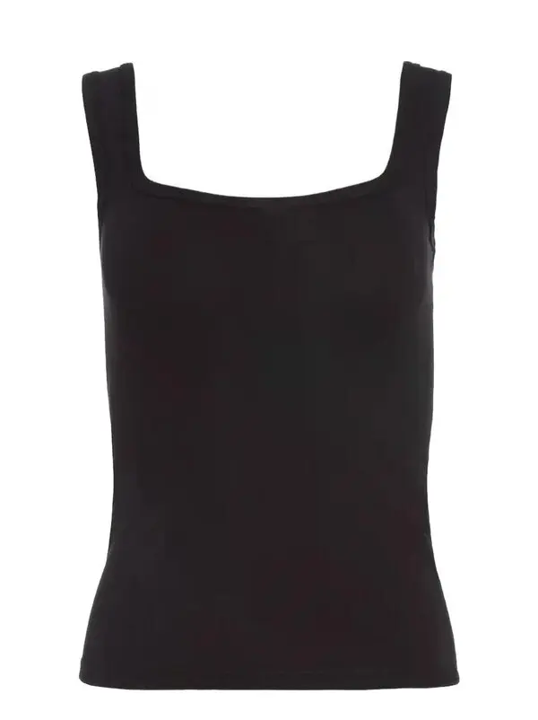 THE PARK Sawyer Squared-neck Tank Top - Black