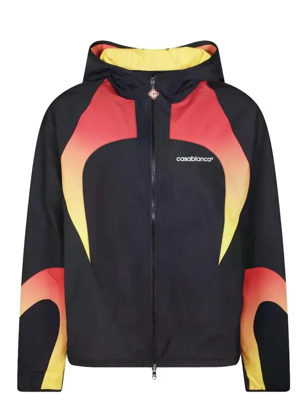 Casablanca Gradient-print Hooded Jacket - Black