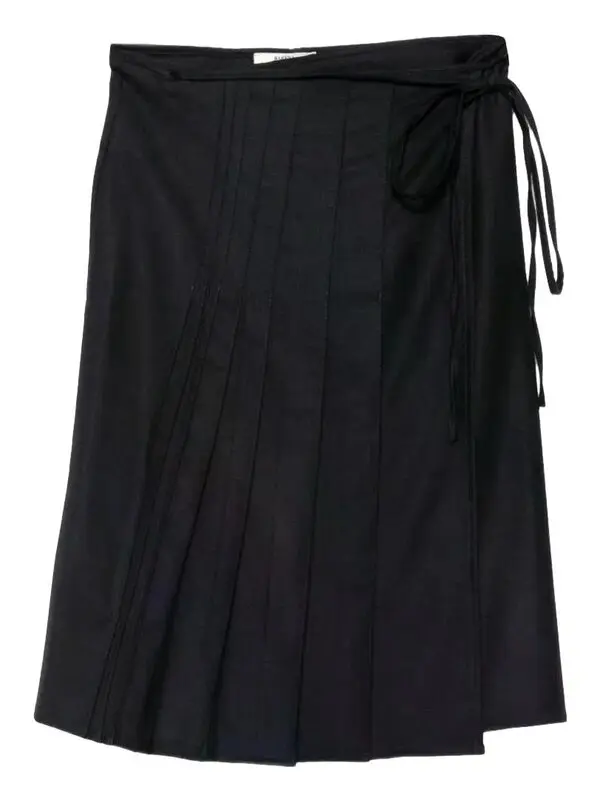 Barena Venezia Pleated Wrap Skirt - Blue