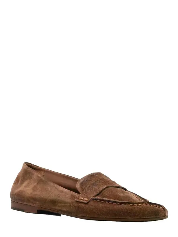 Marsèll Suede Almond-toe Loafers - Brown