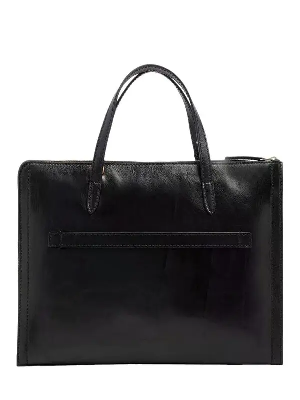 THE BRIDGE Leather Laptop Bag - Black