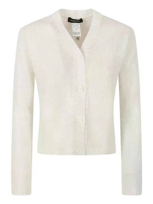Fabiana Filippi Bead-embellished V-neck Cardigan - Neutrals