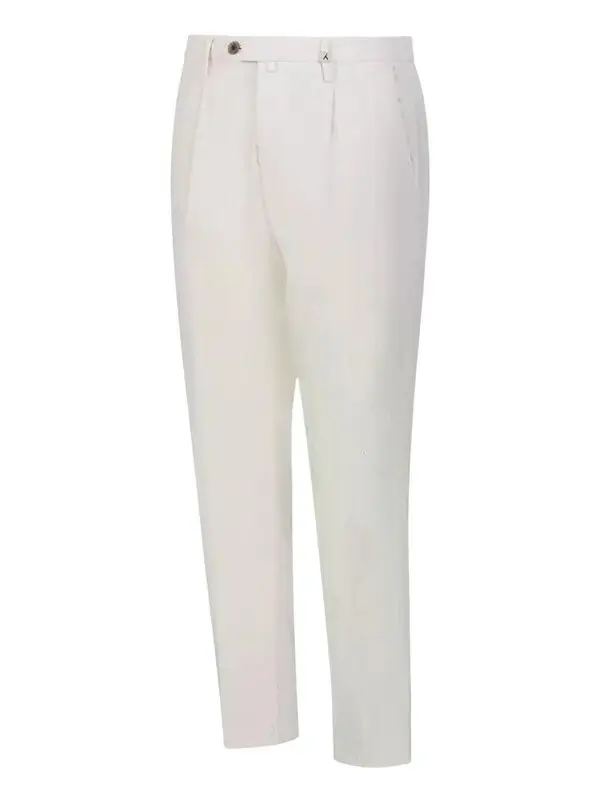 MYTHS Pleated Straight-leg Trousers - Neutrals