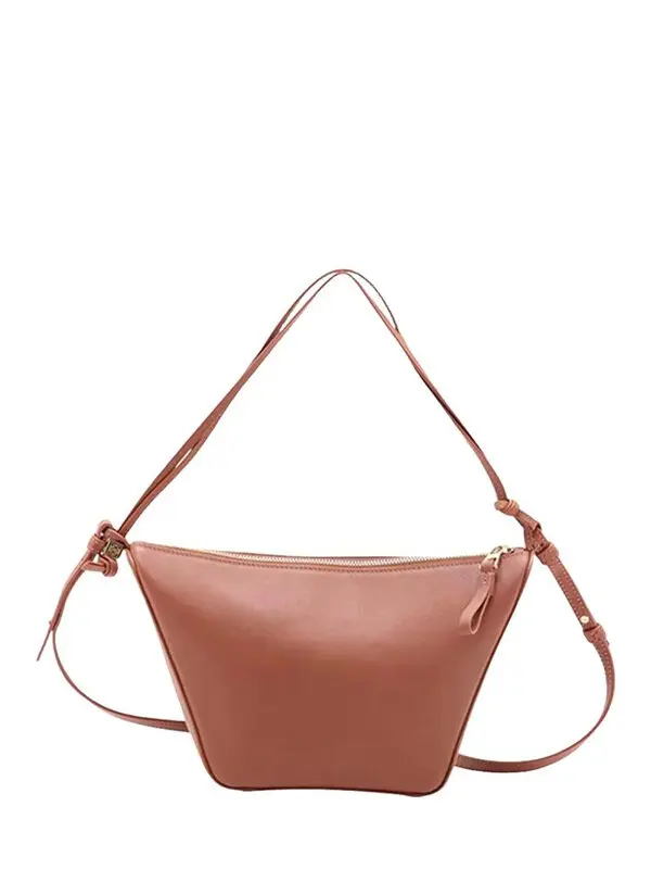 Loewe 2010-2026 Mini Leather Hammock Hobo Satchel - Brown
