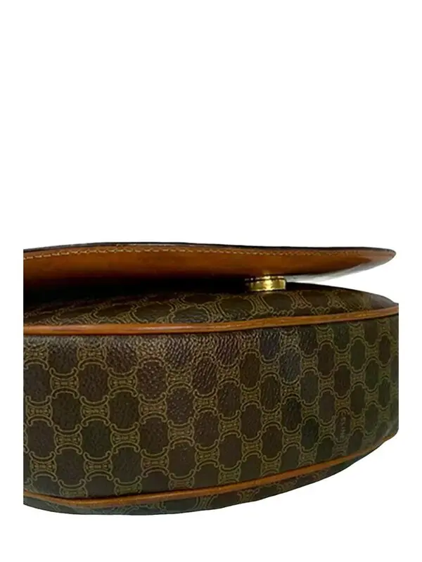 Celine 2010 Macadam Coated Canvas Crossbody Bag - Brown