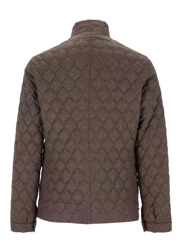 Emporio Armani Quilted Button-up Jacket - Brown