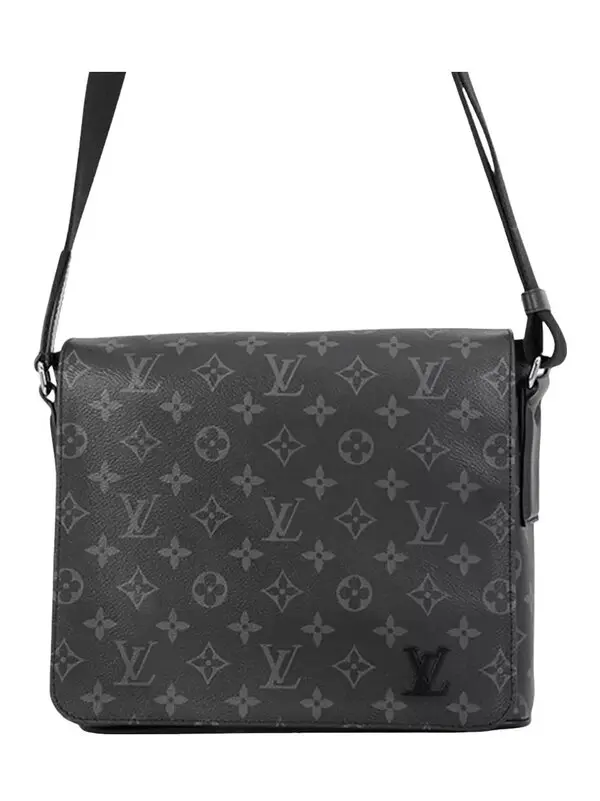 LOUIS VUITTON 2000-2026 Monogram Eclipse District Pm Crossbody Bag - Black