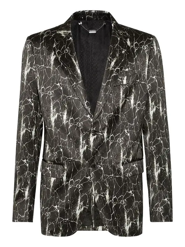 BILLIONAIRE Blazer Super Slim Fit Marbled - Black