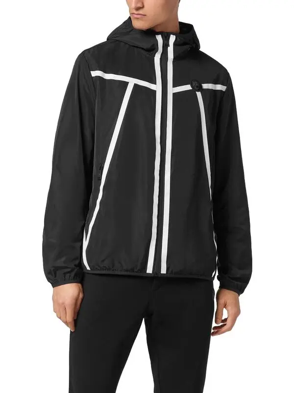 PLEIN SPORT Reflex Nylon Windbreaker - Black