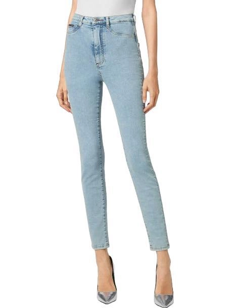 Philipp Plein Denim Super High Waist Jegging Iconic Plein - Icefrost