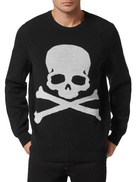 Philipp Plein Pullover Round Neck Ls - Black