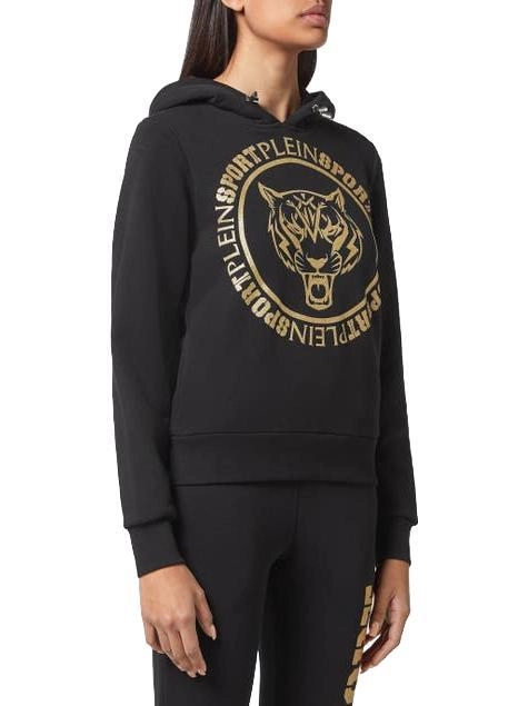 PLEIN SPORT Hooded Sweatshirt Tiger - Black
