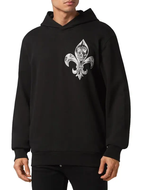 Philipp Plein Hoodie Sweatshirt Chrome - Black/silver