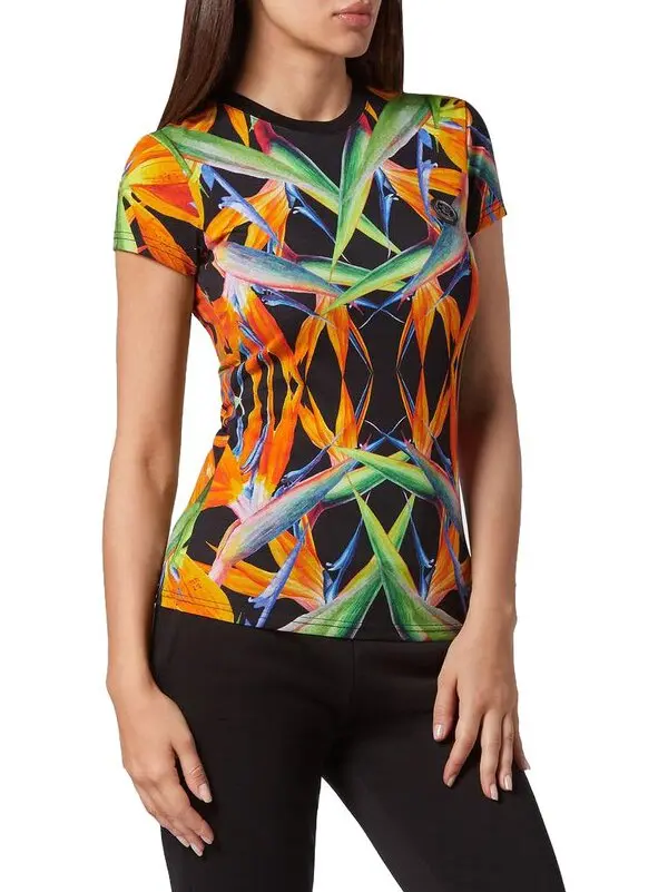 PLEIN SPORT T-shirt Round Neck - Black/multicolored