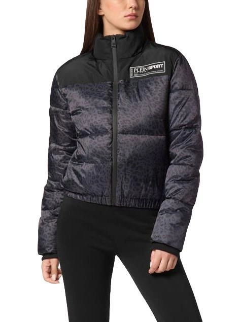 PLEIN SPORT Down Jacket Leopard - Black
