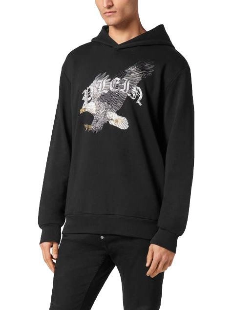 Philipp Plein Hooded Sweatshirt Eagle - Black