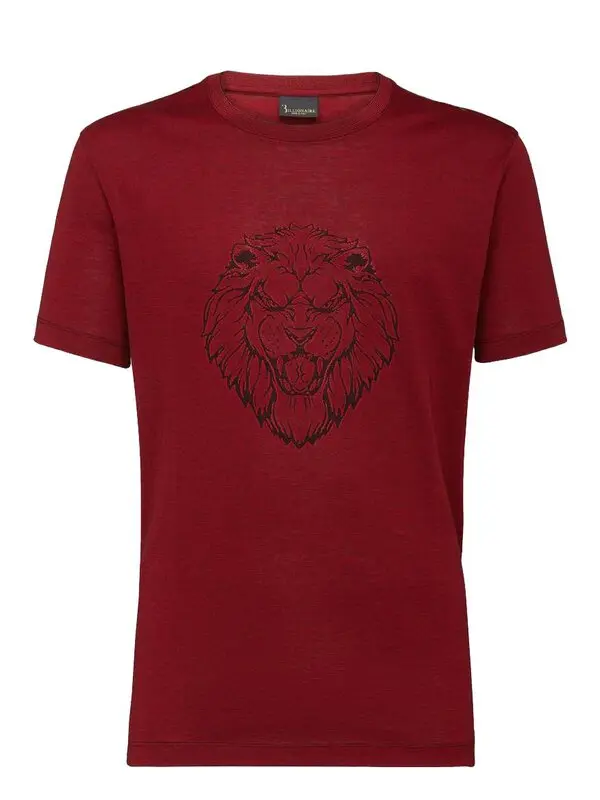 BILLIONAIRE T-shirt Round Neck Ss Lion - Red
