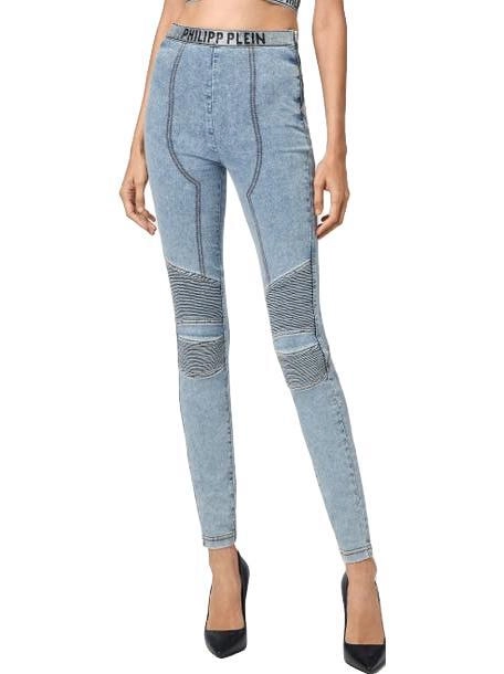 Philipp Plein Denim Super Stretch Leggins - Blue