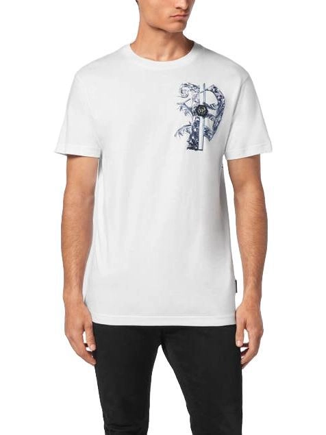 Philipp Plein T-shirt Round Neck Skull - White