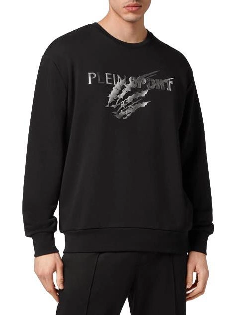 PLEIN SPORT Sweatshirt Ls Scratch - Black/silver