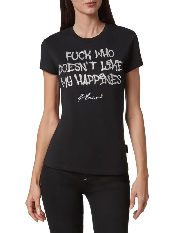 Philipp Plein T-shirt Round Neck - Black