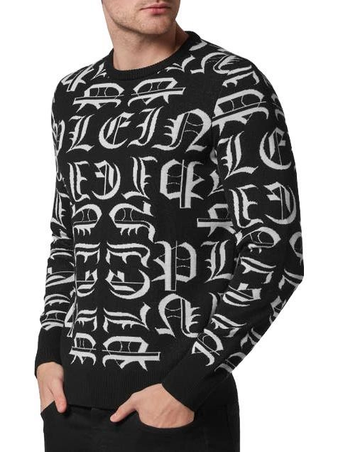 Philipp Plein Pullover Round Neck Gothic Plein - Black