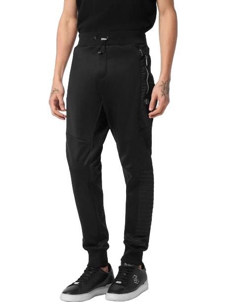 Philipp Plein Tracksuit Pants Biker Cut - Black