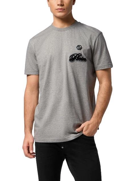 Philipp Plein Round Neck T-shirt Basic Signature - Grey