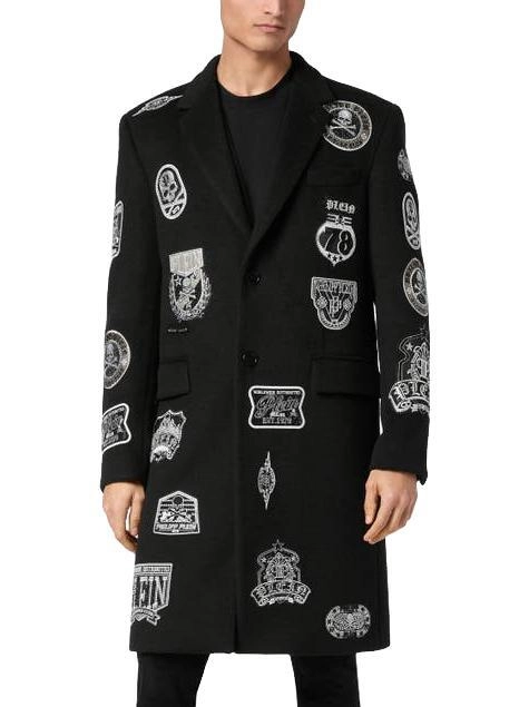 Philipp Plein Coat Long - Black