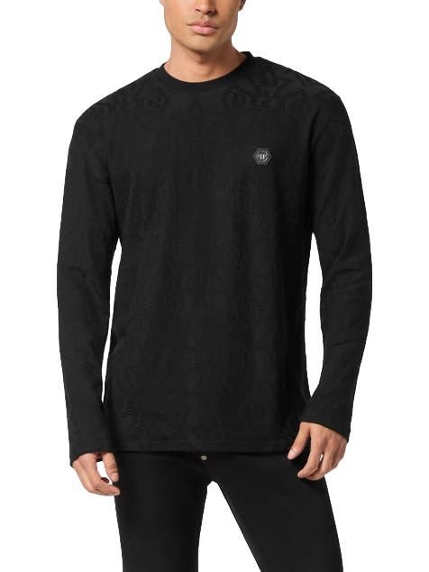 Philipp Plein Longsleeve Jacquard Crest - Black